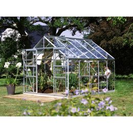 Vitavia Gew&auml;chshaus &raquo;Mars 8300&laquo; Alu-Profile, 3 mm Sicherheitsglas silberfarben