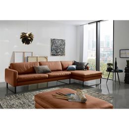 3C CANDY Ecksofa »Aidan modernes Sofa in aktueller Formensprache, bequem, L-Form« eleganter Stil mit hohem Sitzkomfort, auch mit Lederbezug brandy