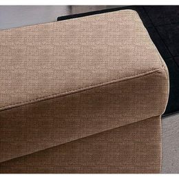 DOMO collection Hocker &raquo;Alisson&laquo; braun Microfaser aus 100% Polyester;Softlux , das pflegeleichte Kunstleder aus 80% PVC, 18% Polyester und 2% 