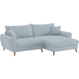 MR. COUCH Ecksofa »Blackburn II L-Form« Wahlweise mit Kaltschaumpolsterung bis 140 kg belastbar Stripes 8624 blue grey