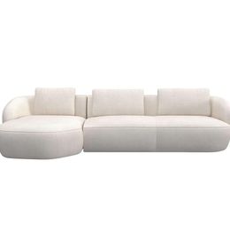 FLEXLUX Wohnlandschaft »Torino, rund, L-Form, Sofa-Ecke mit Recamiere, Longchair-Sofa« Modernes, organisches Sofa-Design, Kaltschaum,...