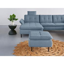 Inosign Polsterhocker &raquo;Birkholm&laquo; passend zur Serie "Birkholm", B/T/H: 65/65/44 cm blau 98% Polyester 2% Polyamid