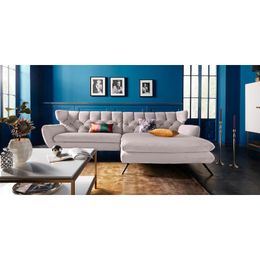 3C CANDY Ecksofa »Beatrice Designsofa in moderner Retrooptik, bequem und extravagant« mit Rückensteppung im Rautenmuster, Ohrenbacken Optik, L-Form...