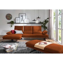 W.Schillig Ecksofa &raquo;broadway, Designsofa mit tollem Sitzkomfort&laquo; Sitztiefenverstellung, Kopfteil- & Seitenteilverstellung, Breite 291cm braun Longlife