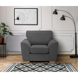 Home Affaire Sessel &raquo;Savoy Cocktailsessel&laquo; gem&uuml;tlicher Sessel, in 2 Bezugsqualit&auml;ten grau Struktur weich (100% Polyester);Struktur fein (100% 