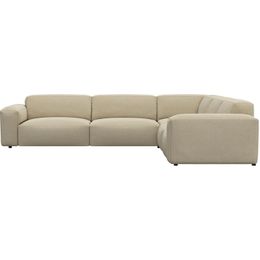 FLEXLUX Ecksofa »Lucera, super bequem durch hochwertigen Sitzaufbau mit Kaltschaum« modern & anschmiegsam, L-Form, Designsofa Sandy Beige