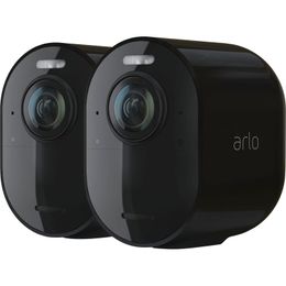 ARLO Überwachungskamera »Ultra 2 Spotlight-Kamera-Set« Außenbereich Reichweite bis 91, 4 m, Geräuscherkennung, Integrierte Sirene, Antenne schwarz...