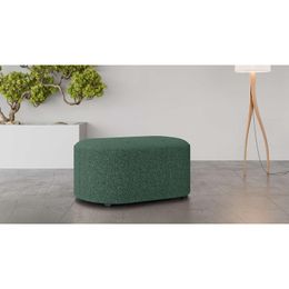 OTTO HOME andas Polsterhocker »Polsterhocker Tvinne, mit Wellenunterfederung« passend zum Ecksofa, auch in Bouclé, B/T/H: 90/50/44 cm grün