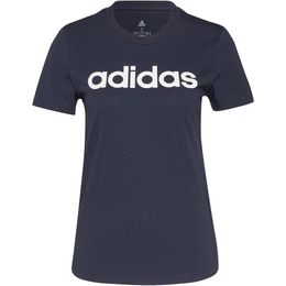 adidas Sportswear T-Shirt 'Essentials Logo' Damen Größe M navy / weiß
