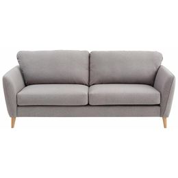 Home Affaire 3-Sitzer »MARSEILLE 3er Sofa 206 cm, Cord, Flachgewebe, Struktur, Webstoff« Massivholzbeine Eiche, Landhausstil, Wellenunterfederung...