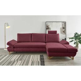 Inosign Ecksofa »City/Giron, L-Form, « verstellbare Armlehnen mit Rasterfunktion Bordeaux 0