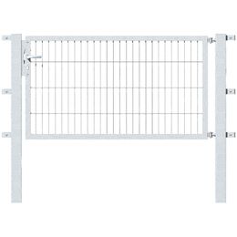 Alberts Zauneinzelt&uuml;r &raquo;Flexo&laquo; 150 cm Breite, in versch. H&ouml;hen silber Stahl