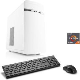 CSL Gaming-PC »Sprint V28986« weiß Inkl. Maus, Tastatur, WLAN 300 MBit/s, USB 3.2 Gen1: Komplettpaket für sofortigen Start.