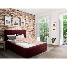 Home Affaire Polsterbett &raquo;Vaine&laquo; in 5 Breiten, auch in L&auml;nge 220 cm, incl. Roll-Lattenrost bordeaux Liegefl&auml;che L&auml;nge Breite: 200 cm x 160 cm