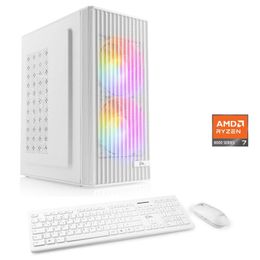 CSL PC &raquo;Spectrum V28123&laquo; wei&szlig; Inkl. Maus, Tastatur, 300 MBit/s WLAN-Karte