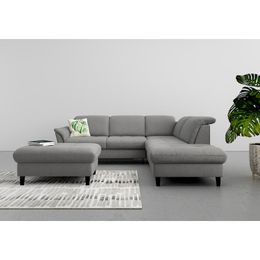 Sit & More SIT&MORE Ecksofa »Maggiore L-Form« wahlweise mit Kopfteilverstellung, Bettfunktion und Stauraum grau