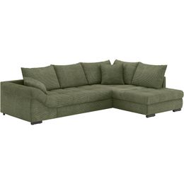 MR. COUCH Ecksofa »Allegro DuraFlex, L-Form« Hochschläfer-Bettauszug, Kaltschaumpolsterung, bis 140 kg belastbar Stripes 8641 green