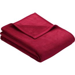 Ibena Wohndecke »Berlin« Hochwertige Konfektion mit Markenpatch, Kuscheldecke bordeaux Obermaterial: 58% Baumwolle, 35% Polyacryl, 7% Polyester...