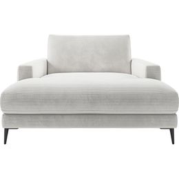 Inosign Chaiselongue »Downtown Loungemöbel zum Relaxen, B/T/H: 132/170/84 cm« auch in Bouclé, Cord und Easy care - leicht mir Wasser zu reinigen weiß