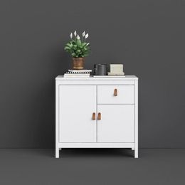 Home Affaire Sideboard »Madrid, Aufbewahrung, Schubladenschrank, Sideboard, « mit 2 Türen und 2 Schublade, Breite 82 cm, Höhe 80 cm weiß