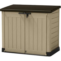 Keter Aufbewahrungsbox »Store It Out MAX 1200L« Mülltonnenbox in Holzoptik beige-braun