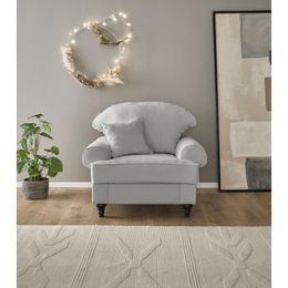 Home Affaire Sessel &raquo;WESTMINSTER&laquo; mit Federkern-Polsterung grau 92% Polyester / 8% Nylon