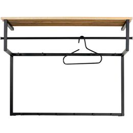 SPINDER DESIGN Garderobenleiste Metall, Breite 100 cm, Familien-Garderobe, 11 Haken schwarz