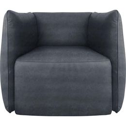 Egoitaliano Sessel »Ludo Loungesessel, Designsessel, Clubsessel, elegant und zeitlos« mit tollem Sitzkomfort, Solitärsessel charcoal