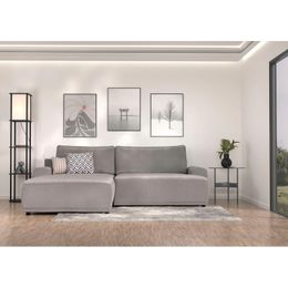Trendmanufaktur Ecksofa »Fordon, Schlafsofa mit Bettkasten, Couch in L-Form, Breite 250 cm« in Struktur fein LEO, haustierfreundlich, schlamm,...