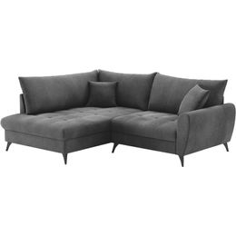 MR. COUCH Ecksofa »Blackburn II L-Form« Wahlweise mit Kaltschaumpolsterung bis 140 kg belastbar Memphis 17 black