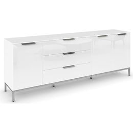 Rauch Kombikommode »Kommode Türkommode Sideboard Kombikommode FLIPP mit Glasfront« Breite 200 cm mit 2 Einlegeböden, 3-türig mit 3 Schubladen und...