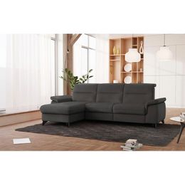 Sit & More SIT&MORE Ecksofa »Astoria L-Form« wahlweise mit motorischer Relaxfunktion anthrazit
