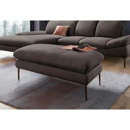 W.Schillig Hocker &raquo;enjoy&MORE&laquo; F&uuml;&szlig;e bronze pulverbeschichtet, Breite 106 cm braun Chenille-Flachgewebe R66 (85% Polyester, 15% Nylon);Longlife Xtra-