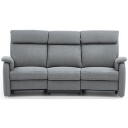 Home Affaire 3-Sitzer &raquo;Turin mit Steckdose und USB-Port auch in Easy care-Bezug&laquo; 2 x vollmotorische Relaxfunktion, herunterklappbarer Tisch grau