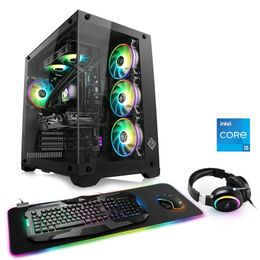 CSL Gaming-PC &raquo;Aqueon C55110 Advanced Edition&laquo; schwarz Windows 11 Home vorinstalliert: W&auml;hle zwischen modernem Betriebssystem f&uuml;r optimale Nutzung.