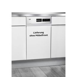 Beko teilintegrierbarer Geschirrspüler »DSS28021X« 11 Maßgedecke mit Intensiv 70°C silberfarben Selbstreinigungsprogramm