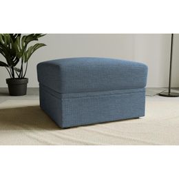 Home Affaire Polsterhocker »Lavars Schlafsofa« mit Bonellfedern, mit Stauraum, in zwei Bezugsqualitäten blue