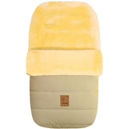 Heitmann Felle Fußsack »Eisbärchen - Lammfell Winterfußsack - Premium Qualität« mit echtem Lammfell, für Kinderwagen, Buggy, 5 Gurtschlitze,...