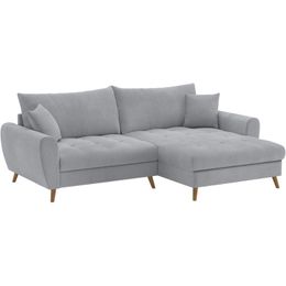 MR. COUCH Ecksofa »Blackburn II, L-Form« Mit Kaltschaumpolsterung bis 140 kg belastbar Memphis 45 grau