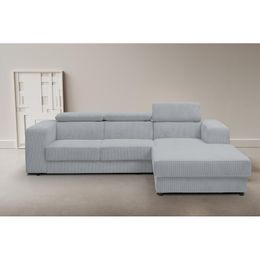 WERK2 Ecksofa »Cherry, modernes Sofa mit Komfortfunktionen, Breite 270cm, L-Form, « bequem, mit verstellbaren Kopfteilen, Schlaffunktion und...