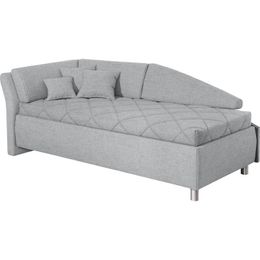 Alina Schlafsofa »Lindsay« Bettkasten, Zierkissen-Set aus: 2 Stk. 40x40cm, 1 Stk. 30x30cm grauweiss TMD 9