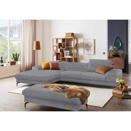 W.Schillig Ecksofa &raquo;piedroo, Designsofa mit tollem Sitzkomfort, bequem und elegant, L-Form&laquo; Kopfteilverstellung, wahlweise mit Sitztiefenverstellung, 