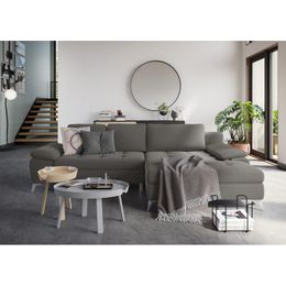 Sit & More sit&more Ecksofa &raquo;Latigo L-Form&laquo; mit Mega-Recamiere, wahlweise mit Bettfunktion und Bettkasten grau