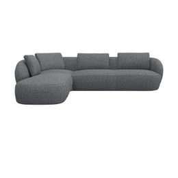 FLEXLUX Ecksofa »Torino, rund, L-Form, Sofa-Ecke mit Ottomane« Modernes, organisches Sofa-Design, Kaltschaum, Wellenunterfederung Moss Green