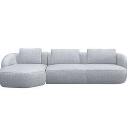 FLEXLUX Wohnlandschaft »Torino, rund, L-Form, Sofa-Ecke mit Recamiere, Longchair-Sofa« Modernes, organisches Sofa-Design, Kaltschaum,...