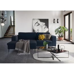 DOMO collection Ecksofa »Modica kompakt und elegant, Breite 244, L-Form« moderne Optik mit extrabreiter Recamiere, auch in Cord blau