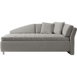 Alina Schlafsofa Bettkasten, Zierkissen-Set aus: 2 Stk. 40x40cm, 1 Stk. 30x30cm betongrau TSV 9