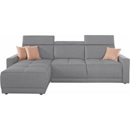 DOMO collection Ecksofa &raquo;Ava mit moderner Sitzheftung & toller Doppelnaht, komfortabel, L-Form&laquo; mit Recamiere, inkl. Federkern, wahlweise mit 