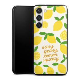 DeinDesign Galaxy S23+ Handy Silikon H&uuml;lle Case schwarz Handyh&uuml;lle Spruch Statement Lemon