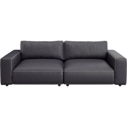 Musterring Big-Sofa &raquo;LUCIA&laquo; in vielen Qualit&auml;ten und 4 unterschiedlichen N&auml;hten, 2,5-Sitzer braun Flachgewebe FLORIS (100% Polyester);Flachgewebe VALMONT (60% 